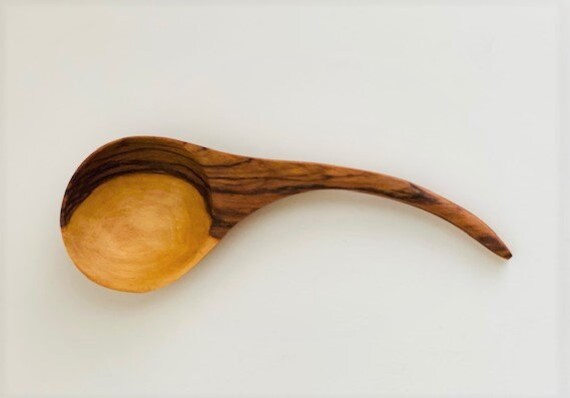 Gourd Spoon Wild Olive Wood Kenya Serving Utensil | Etsy