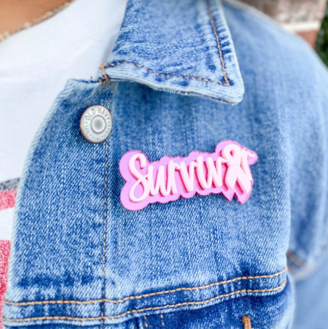 Breast Cancer "survivor" Lapel Pin - Etsy
