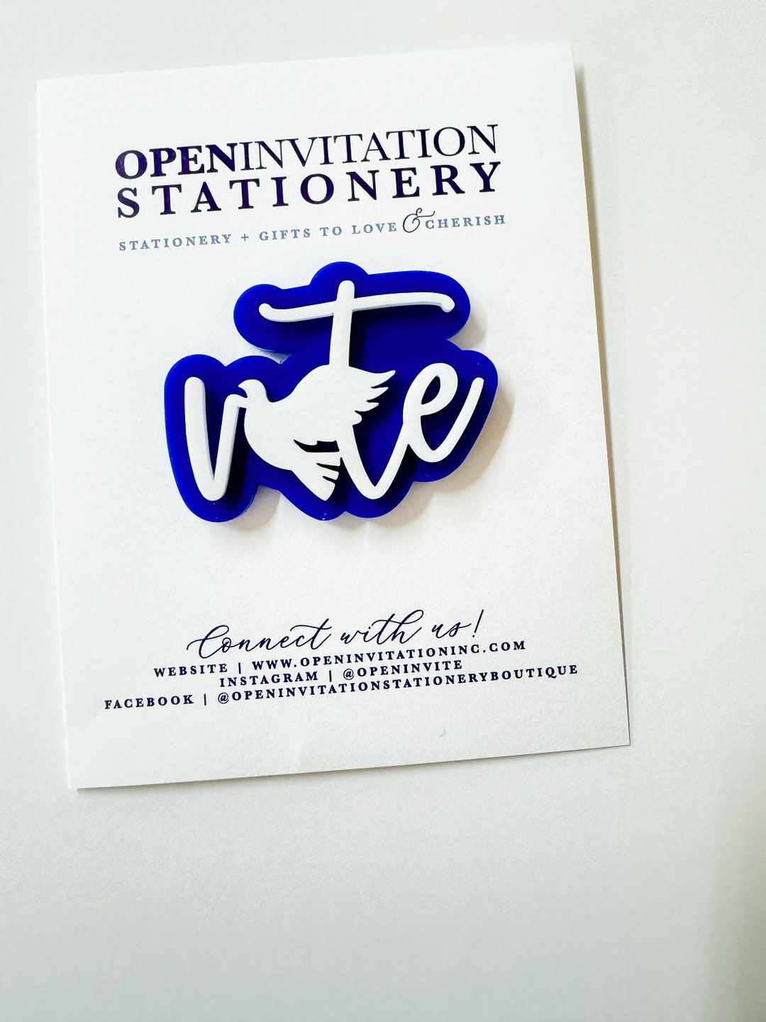 Go Vote Blue and White Acrylic Lapel Pin Zeta Phi Beta Sorority Pin - Etsy