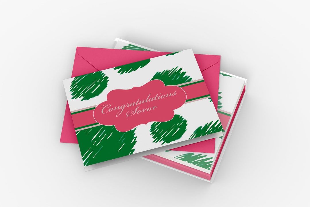 Sorority Greeting Cards | Congratulations Soror | Alpha Kappa Alpha - Etsy