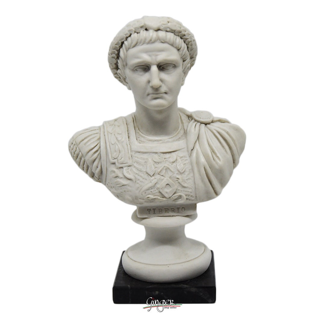 Roman Emperors Bust of Tiberius With Carrara Marble Base - Etsy