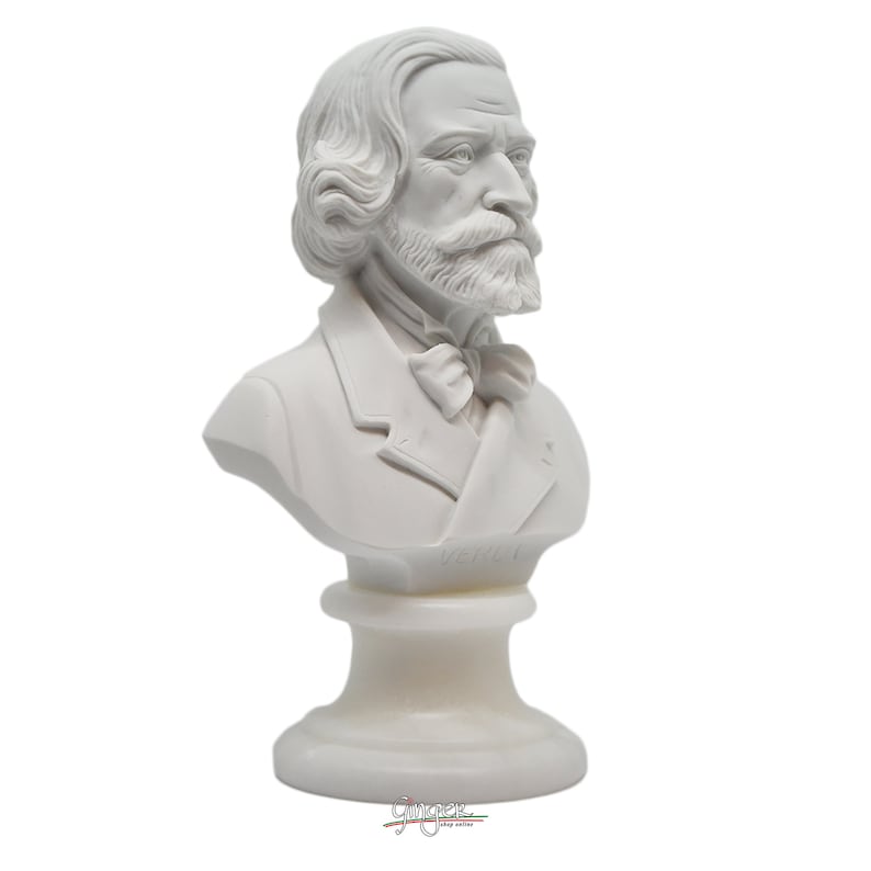 Musicians - Bust of Giuseppe Verdi With Alabaster Base - Etsy