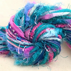 Mermaid Shallows • 2yd X 12 Novelty Yarn Fiber Art Samples Bundle ...