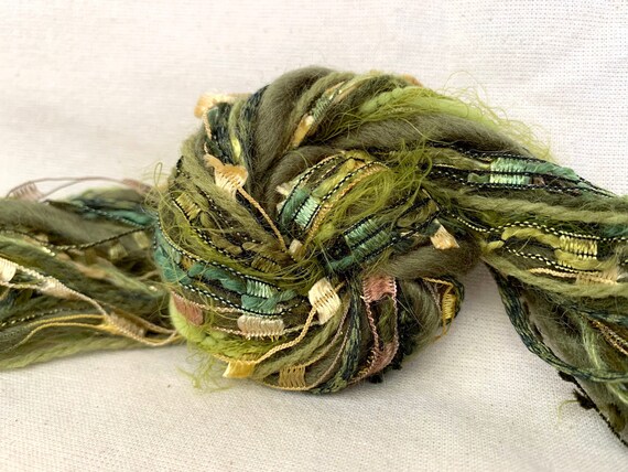 Kelp Forest 22 Yard total Bundle of Novelty Yarn Fiber - Etsy
