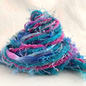 Mermaid Shallows • 2yd X 12 Novelty Yarn Fiber Art Samples Bundle ...