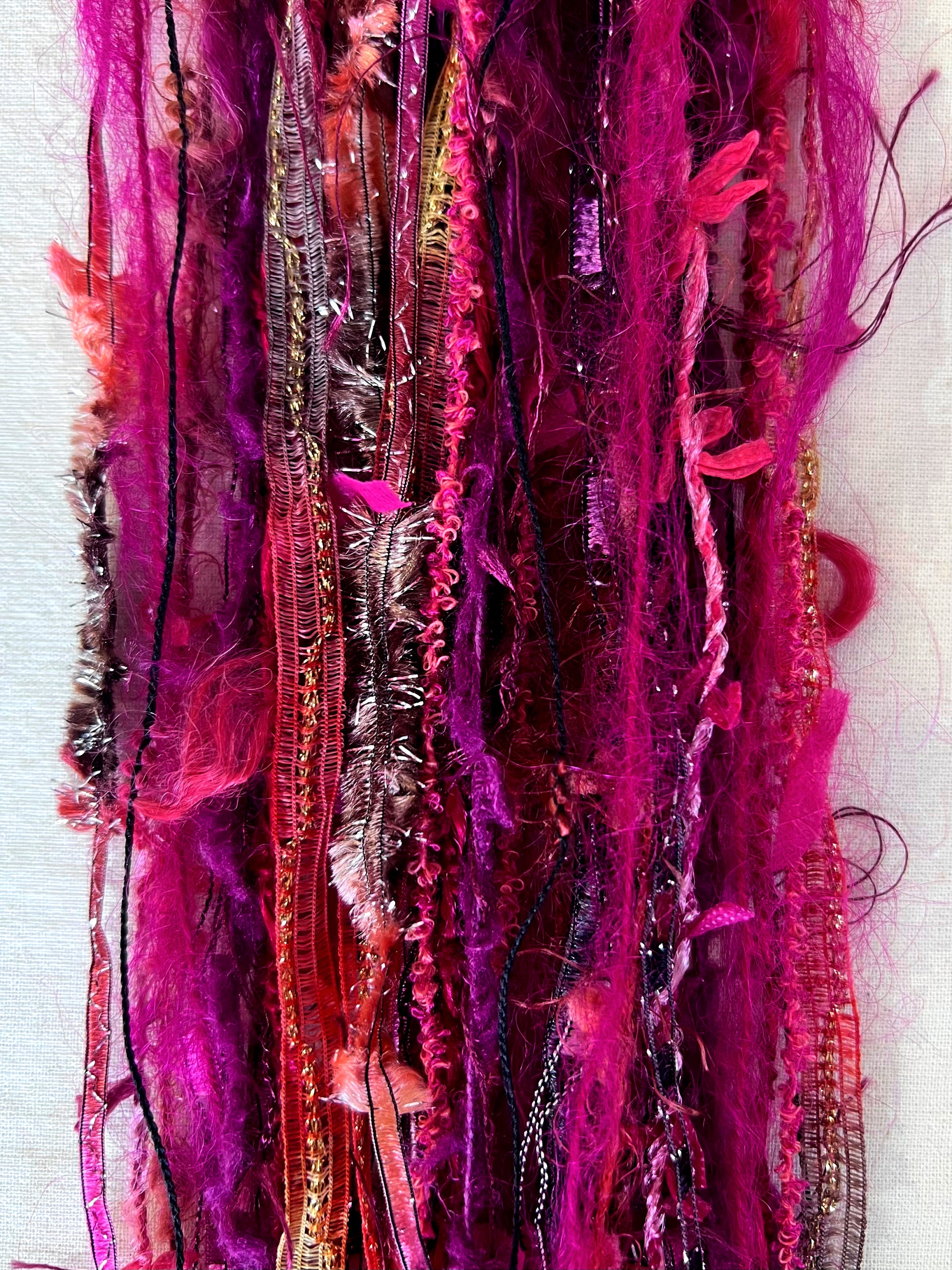 Dragonfruit • 2yd X 12 Novelty Art Yarn Fiber Samples Bundle ...