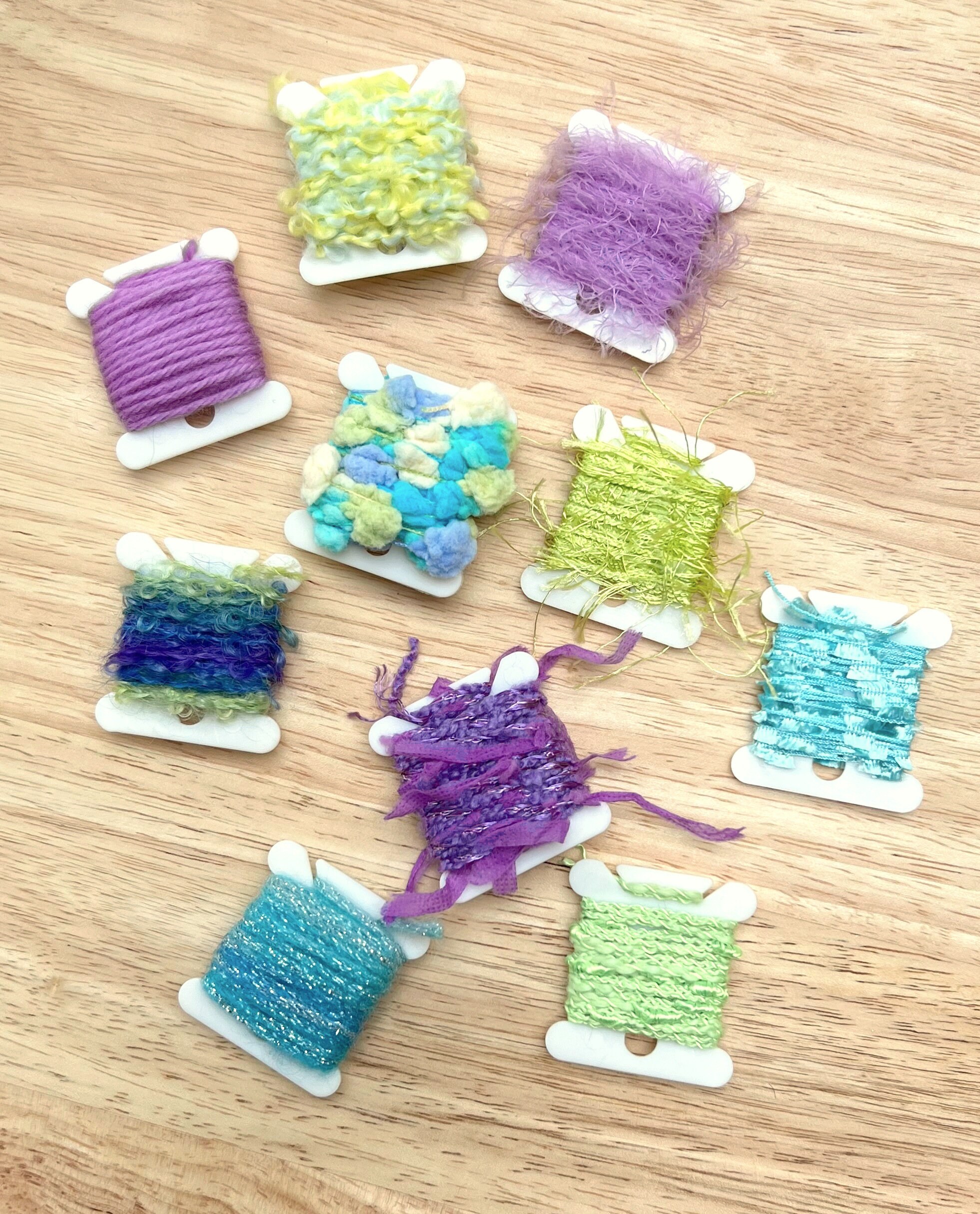 Bubbly Reef • 2yd X 10 Novelty Art Yarn Fiber Samples Bundle ...