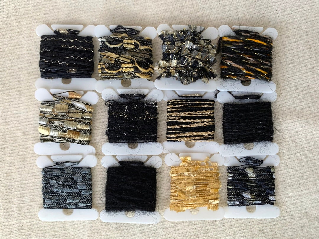 Art Deco 24 Yard 2yd X 12 Novelty Yarn Fiber Samples Bundle ...
