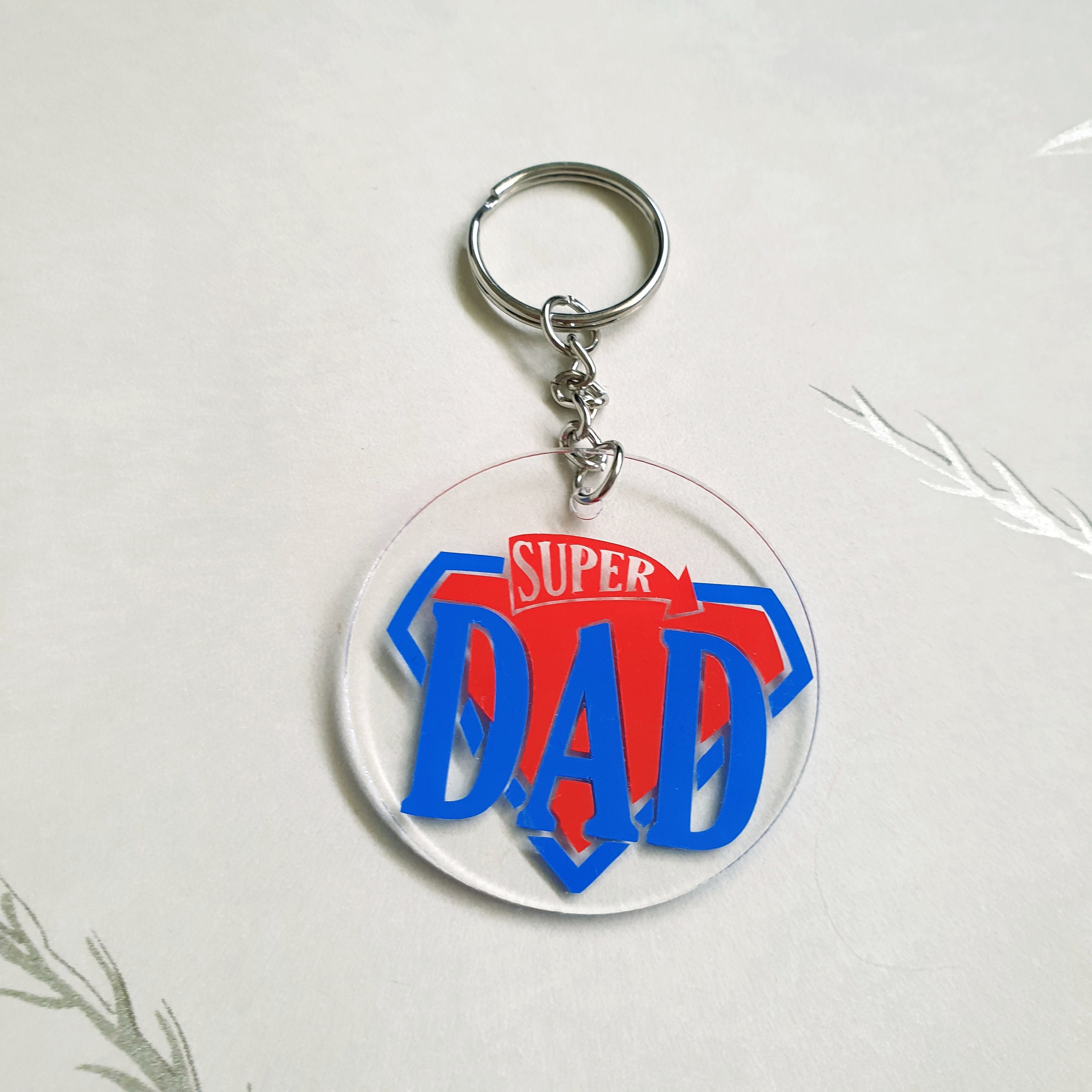 Super Dad Key Chain Super Dad Key Ring Super Dad Gift Super - Etsy UK