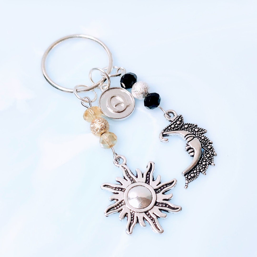 Sun and Moon Keyring Sun and Moon Keychain Sun and Moon - Etsy