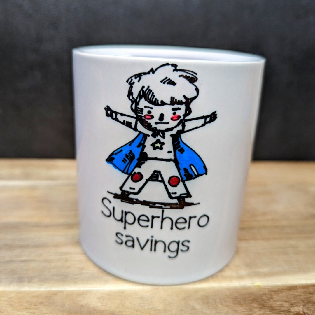 Superhero Money Box Boy or Girl, Add a Name to Customise. - Etsy
