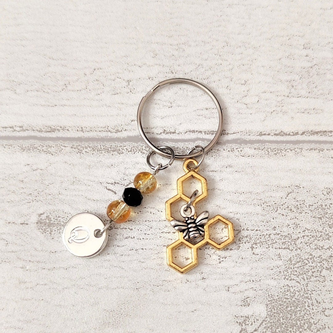 Bee Beehive Keyring Bee Hive Keychain Bee Gift Bee Keyring - Etsy UK