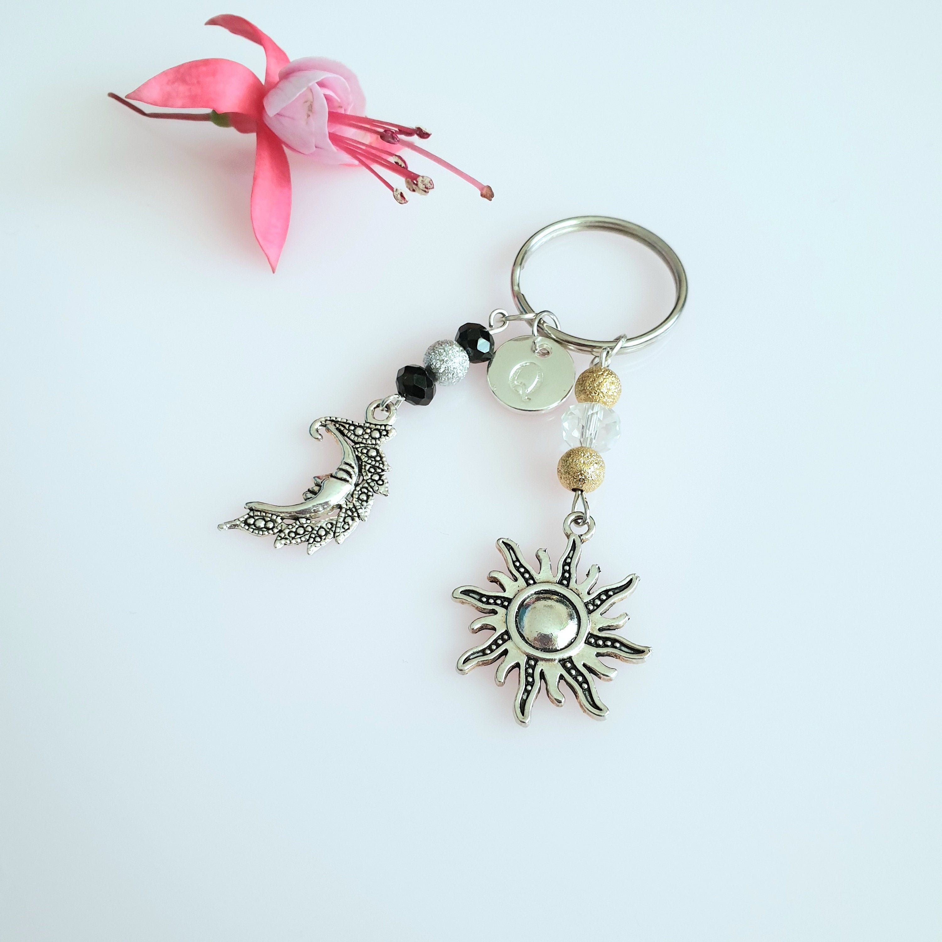 Sun and Moon Keyring Sun and Moon Keychain Sun and Moon | Etsy