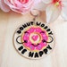 Donut Worry Key Chain Donut Worry Key Ring Acrylic Key Ring - Etsy UK