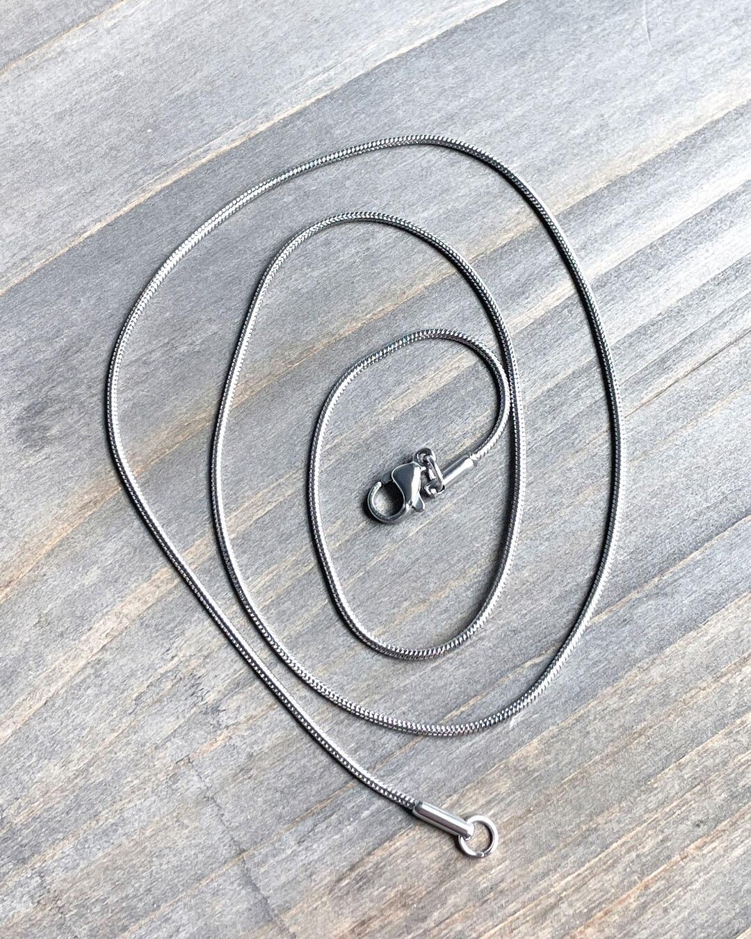 Stainless Steel Snake Chain Add-on for Silver Pendants - 18" Chain - Etsy