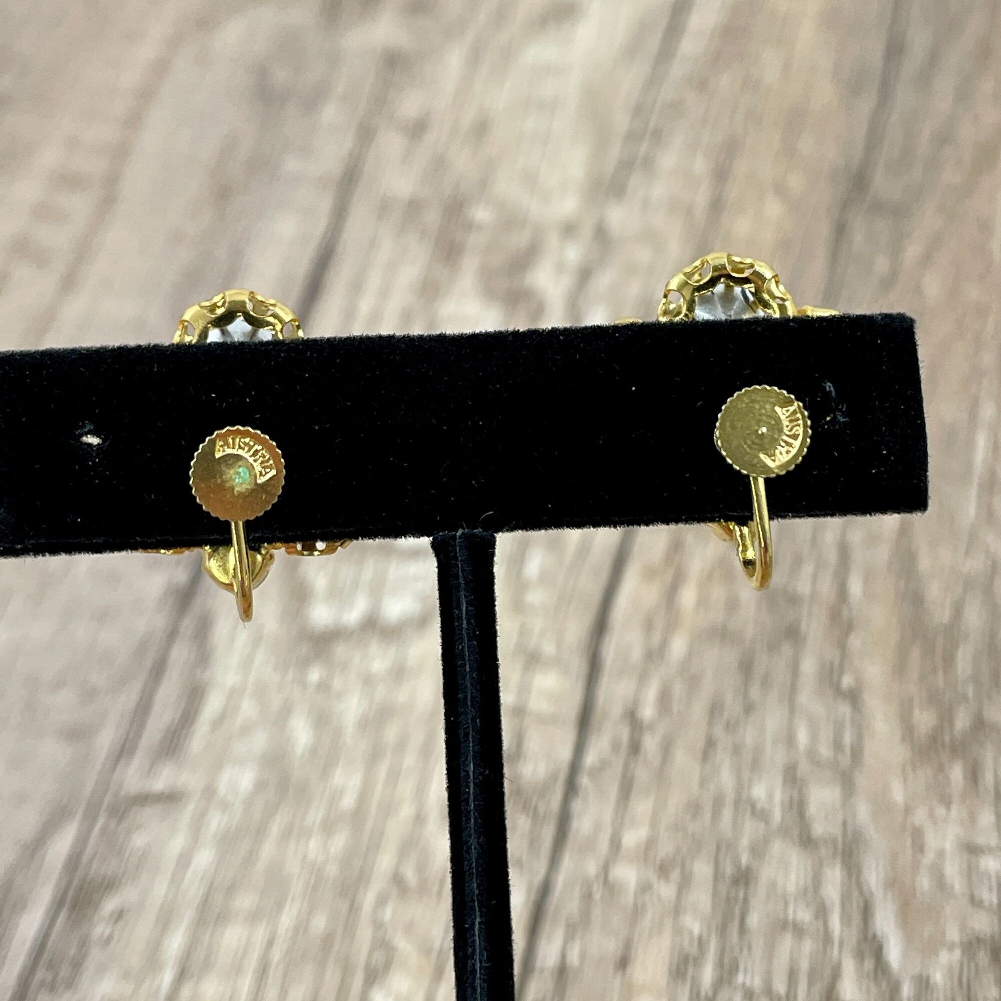 Vintage 1950s STAR Rhinestone Triad Earrings Made in Austria / MINT ...