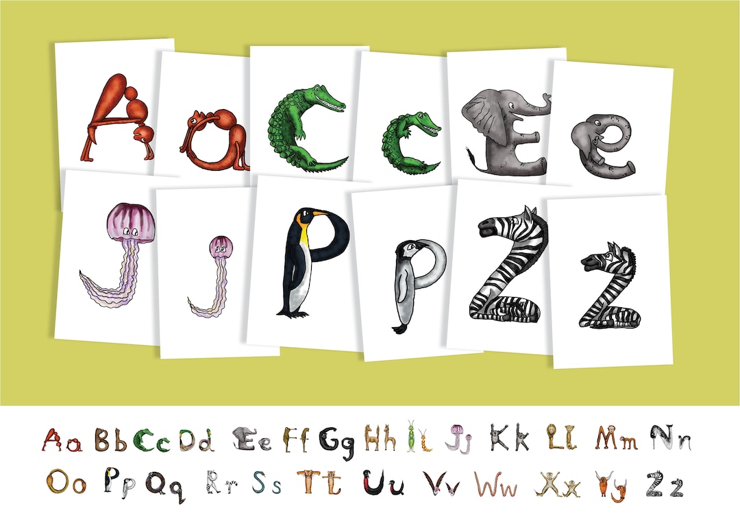 Animal Alphabet Pages A to Z- DIGITAL Download - Etsy