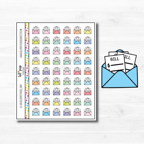 Teeny Tiny Pay Bills Planner Stickers for Any Planner Erin | Etsy