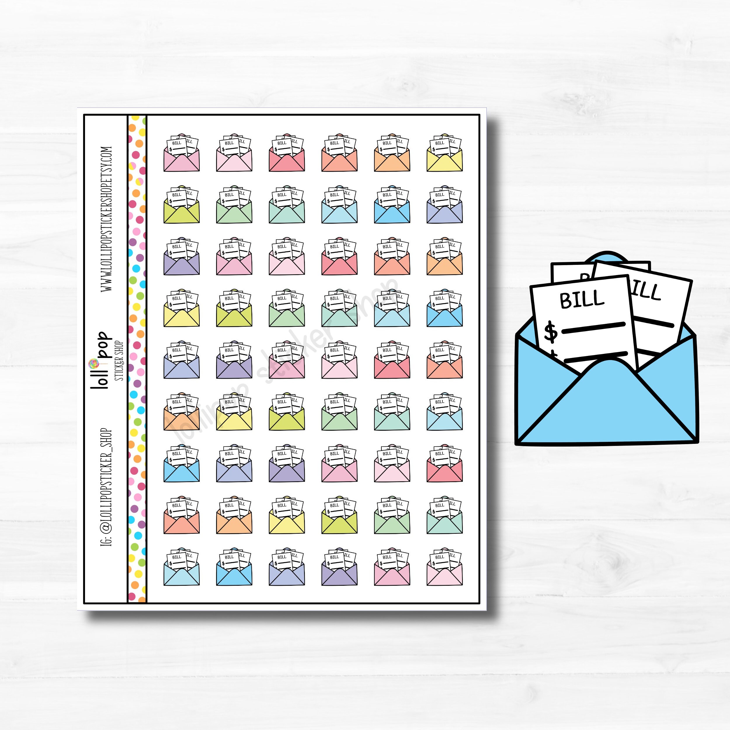 Teeny Tiny Pay Bills Planner Stickers for Any Planner Erin | Etsy