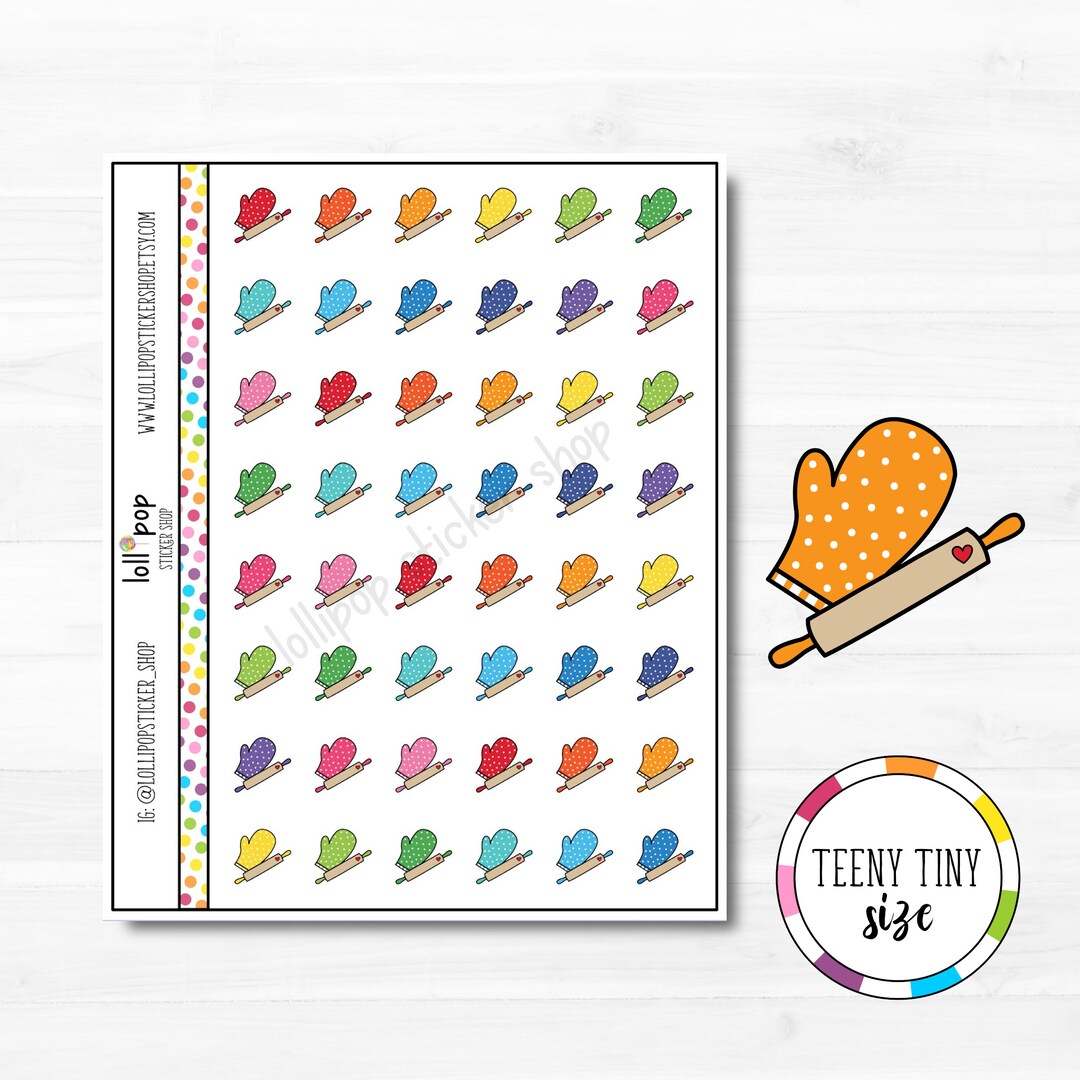 Teeny Tiny Baking Planner Stickers for Any Planner, Erin Condren, Happy ...