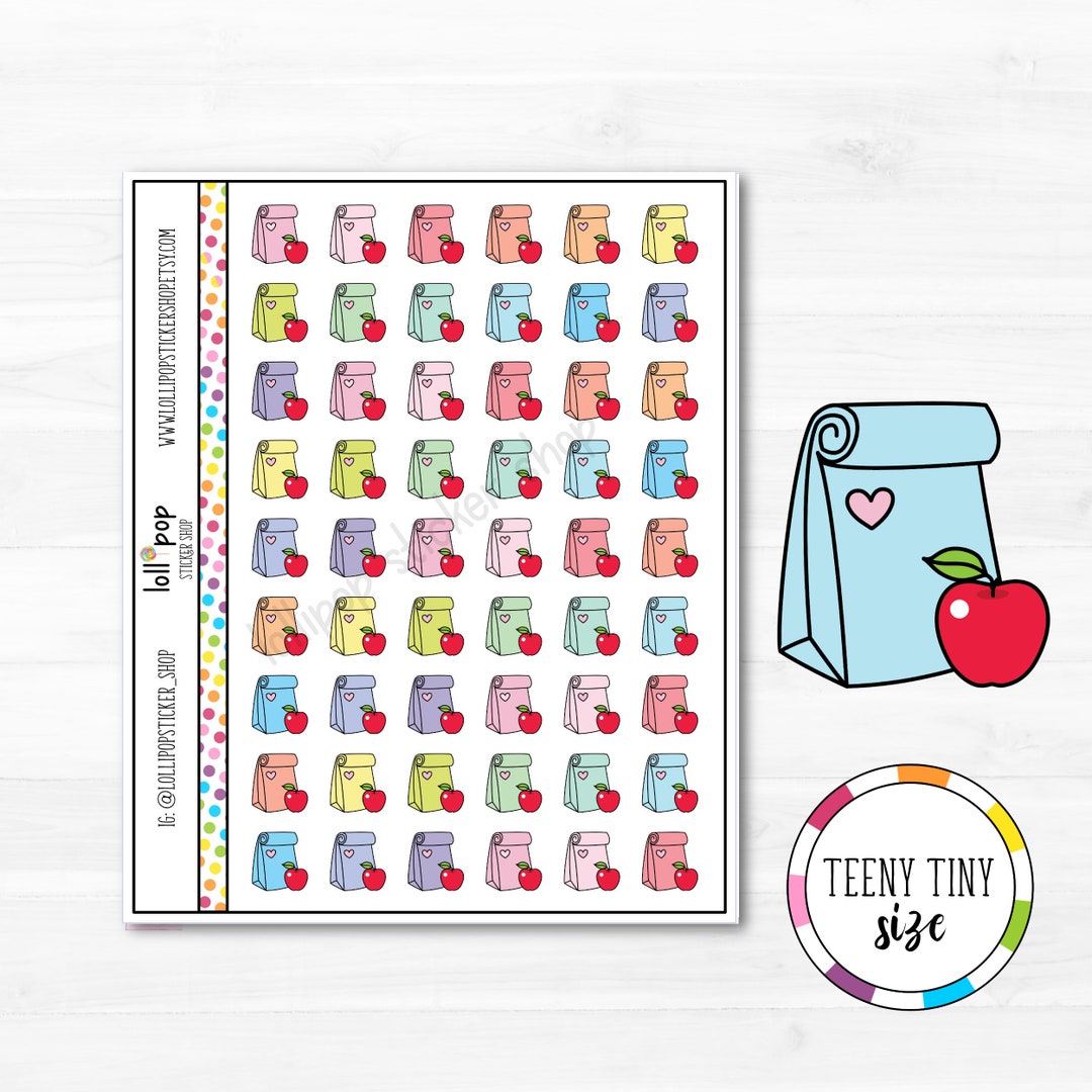 Teeny Tiny Lunch Bag Planner Stickers: Matte or Glossy - Etsy