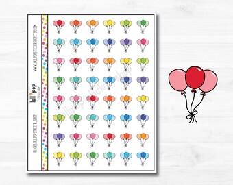 Balloon Minis Stickers set of 60 Item 850 - Etsy