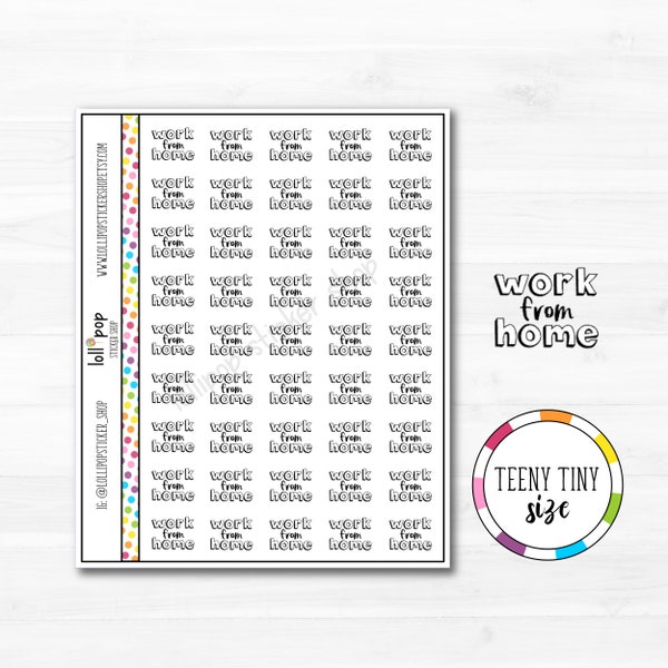 Tiny Work Script Stickers - Etsy