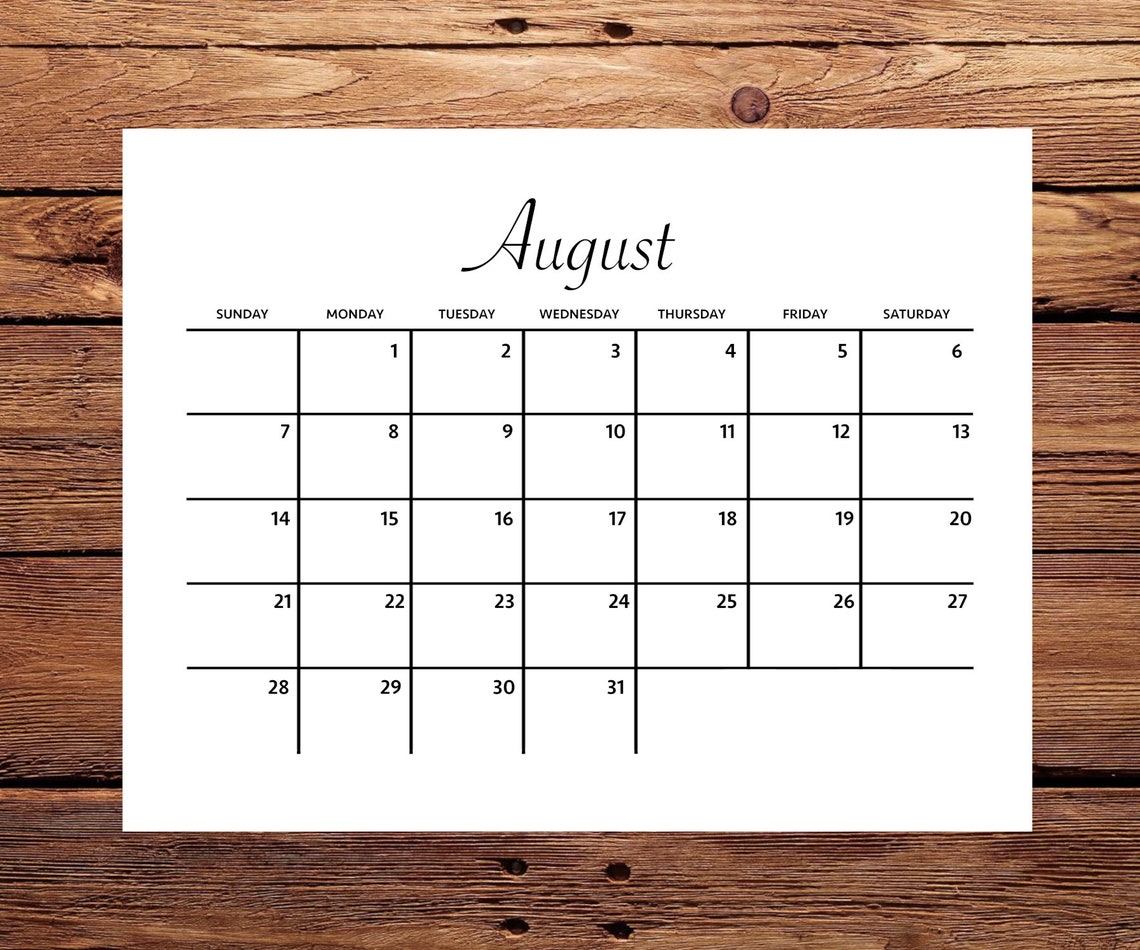 2022 Monthly Calendar Printable Calendar 2022 Instant Download PDF ...