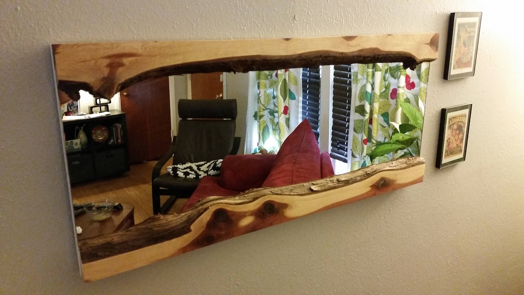 Live Edge Cedar Mirror river Mirror - Etsy