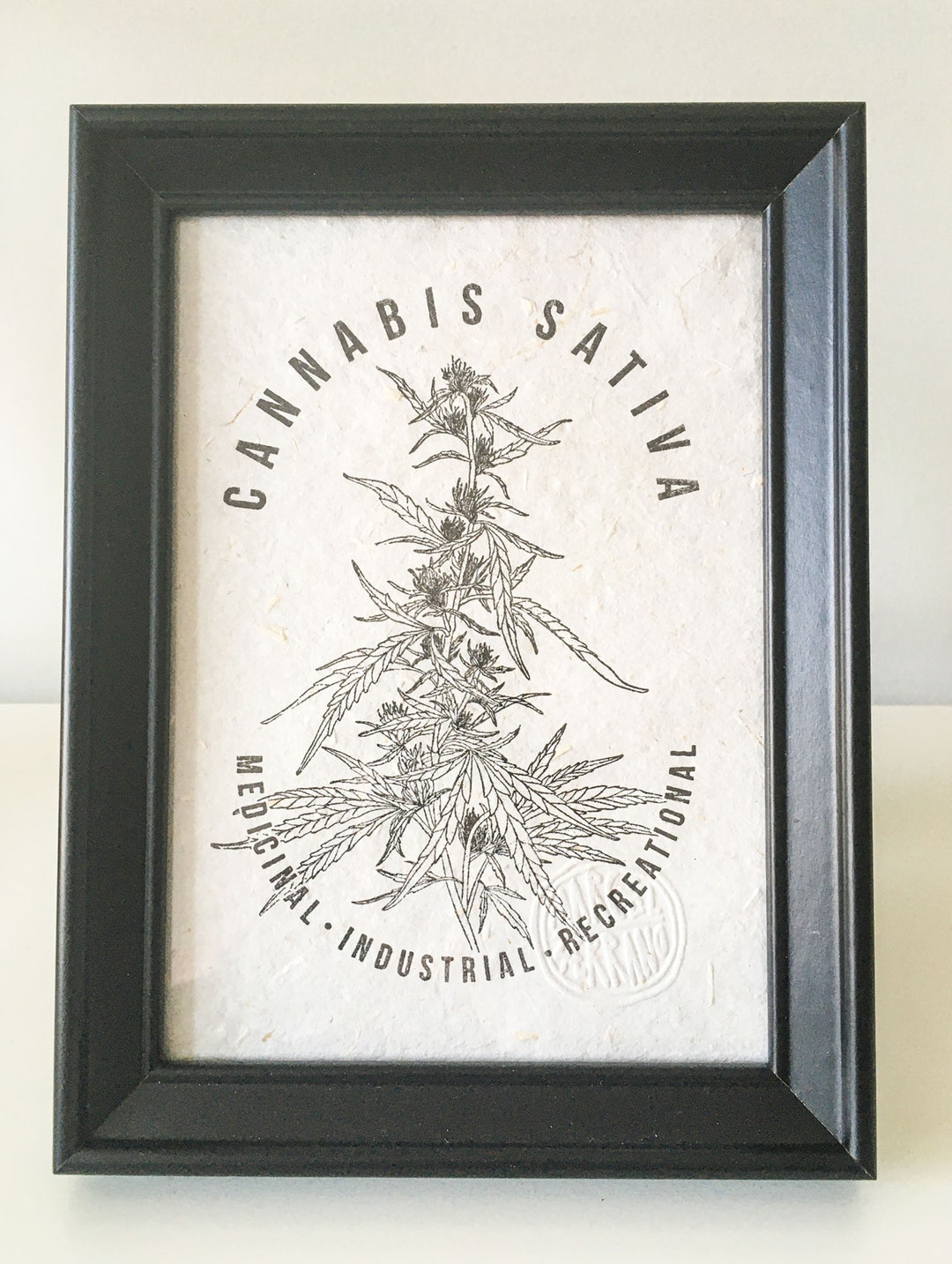 Eco-friendly Hemp Paper Cannabis Print Handmade With Love and Perfect ...