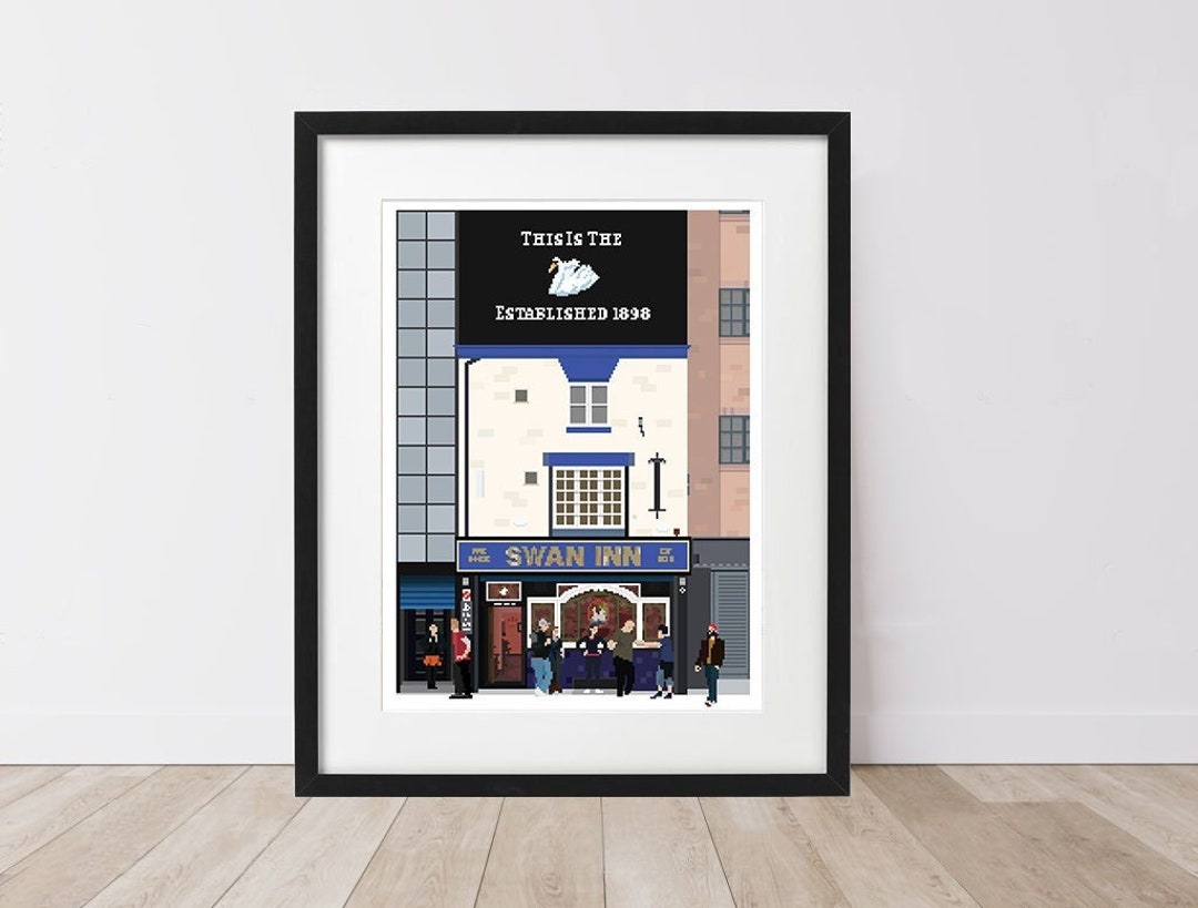 The Swan Inn, Liverpool, 8-bit Style Customisable Art Print - Etsy
