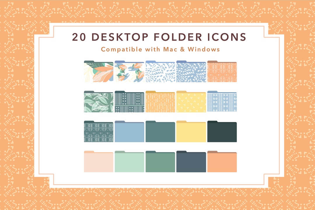 Boho Folder Icon Designs, MacBook Folder Icons, Windows Folder Icons ...