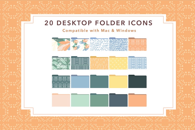 Boho Folder Icon Designs, MacBook Folder Icons, Windows Folder Icons ...