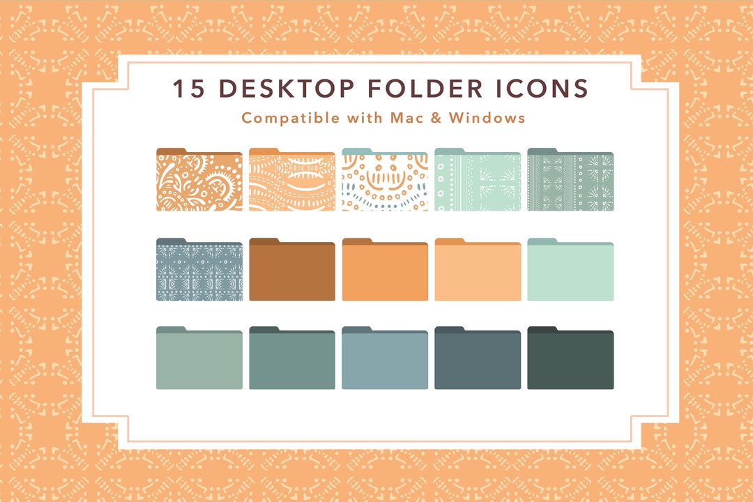Boho Folder Icon Designs - Etsy