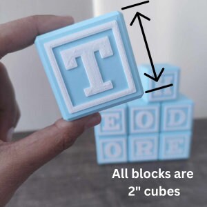 Personalized Baby Blue Name Blocks: 3D Printed Nursery Decor - Etsy
