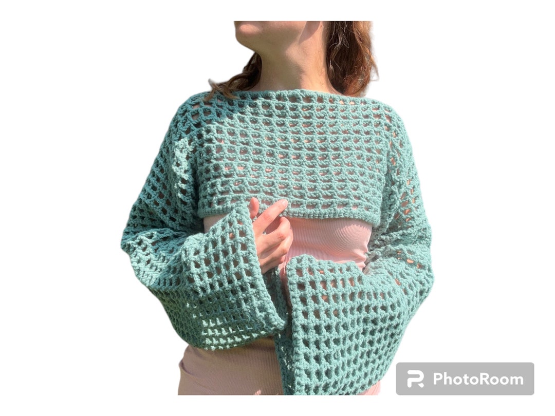 Oversized Shrug Crochet Shrug Bolero Shrug Cropped Netted - Etsy