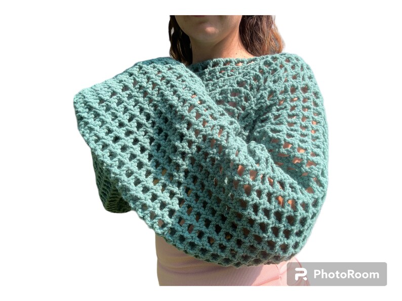Oversized Shrug Crochet Shrug Bolero Shrug Cropped Netted - Etsy