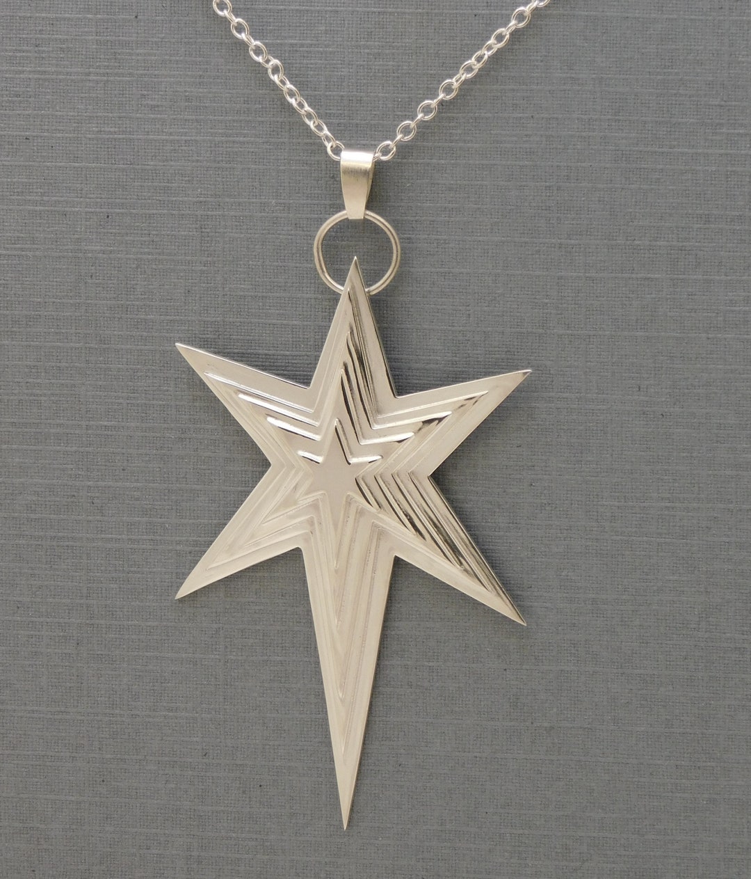 Unique Sterling Bethlehem Christmas Star Pendant - Etsy