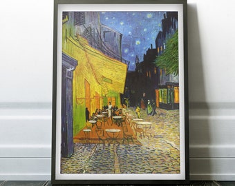 Vincent Van Gogh Cafe Terrace at Night Exhibition Poster - Etsy