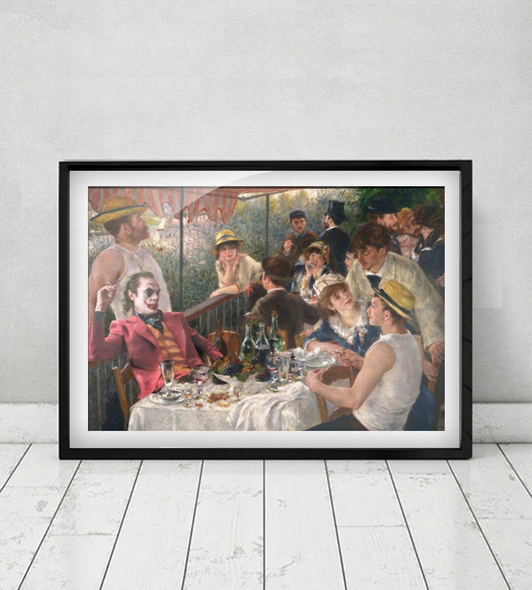 Renoir's Luncheon Boating Party Poster With Joker - Original Artwork - Etsy