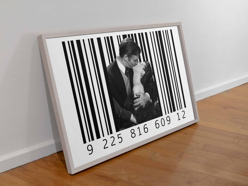 Gone With the Wind in a Barcode - Canvas Print Art Gift Wall Home Decor ...