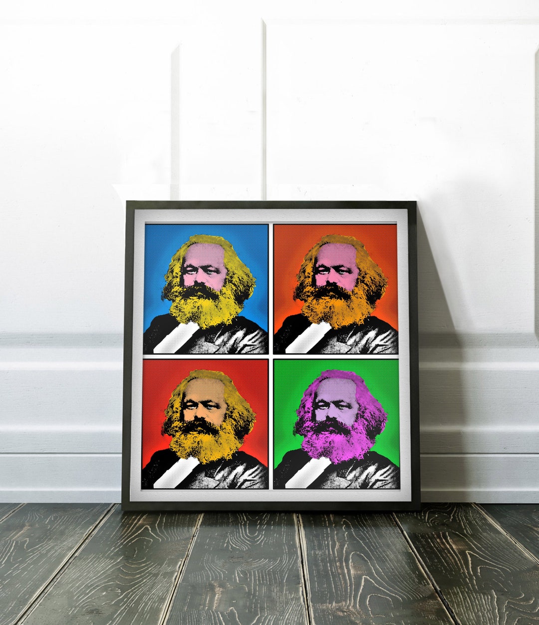 Karl Marx in Pop Art 4 Colors Serigraphy Karl Marx Canvas Print Art ...