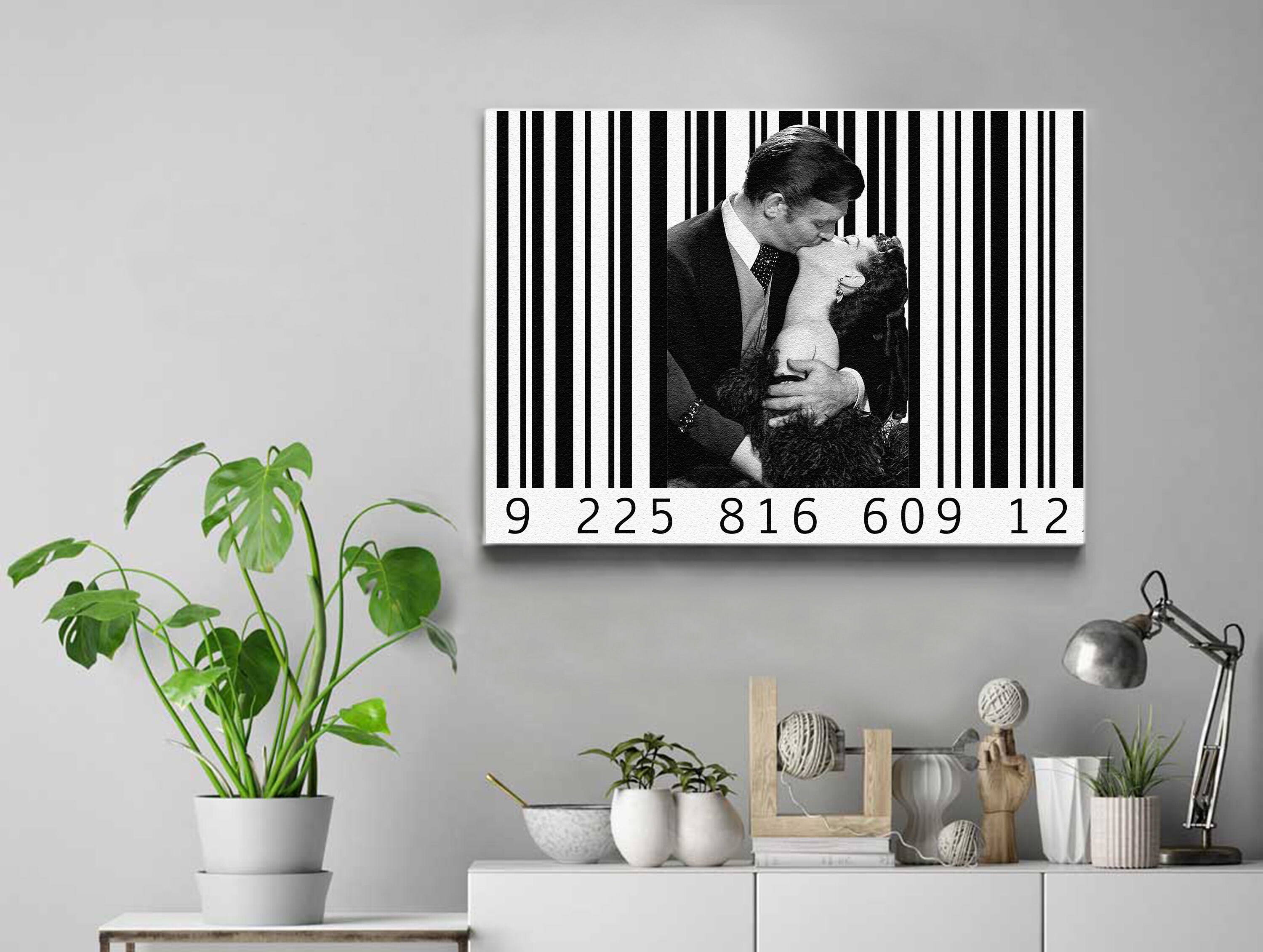 Gone With the Wind in a Barcode - Canvas Print Art Gift Wall Home Decor ...