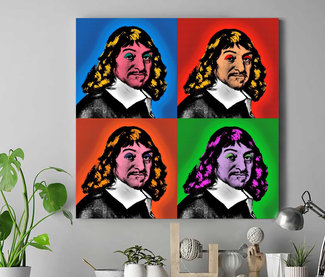 Renate Decartes Portrait in Pop Art 4 Colors Print - Contemporary Art ...