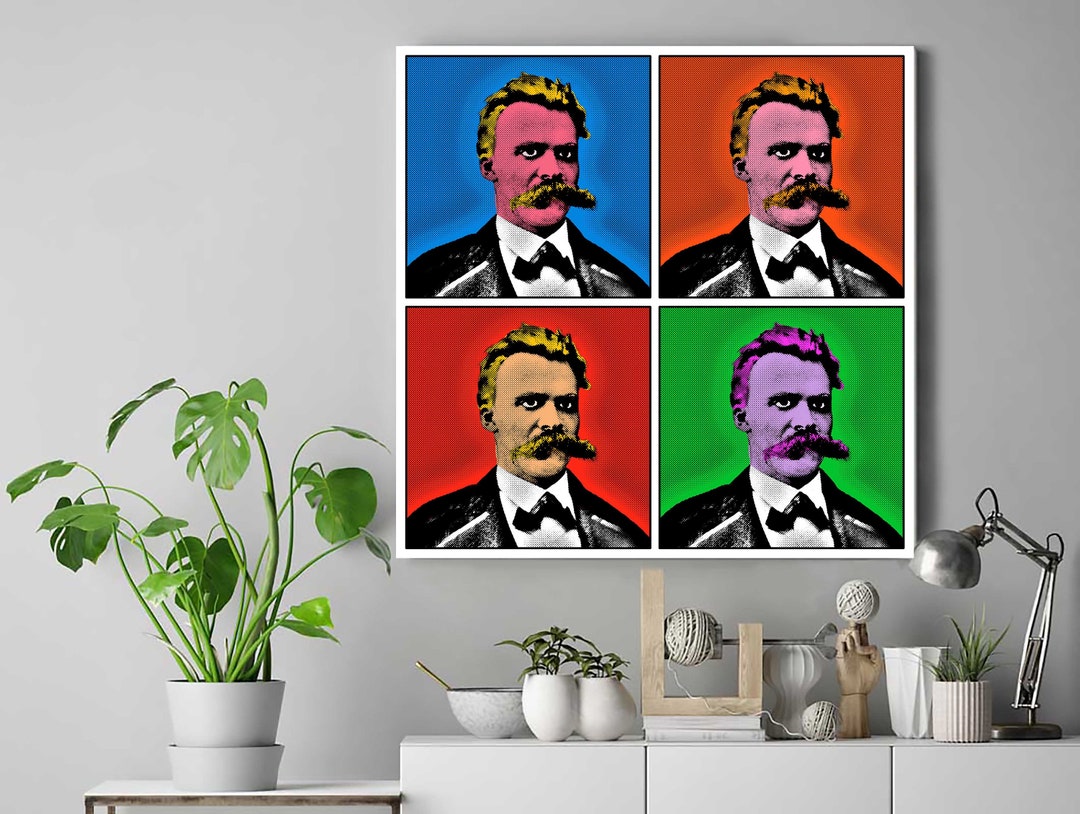 Friedrich Nietzsche in Pop Art 4 Colors Serigraphy - Karl Marx Canvas ...