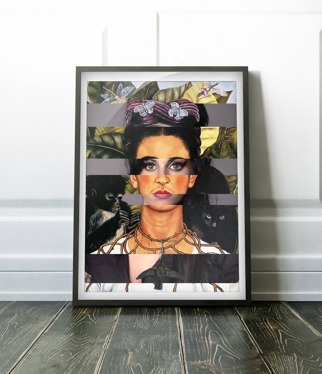 Frida Kahlo's Self-portrait With Hummingbird and Amy - Etsy
