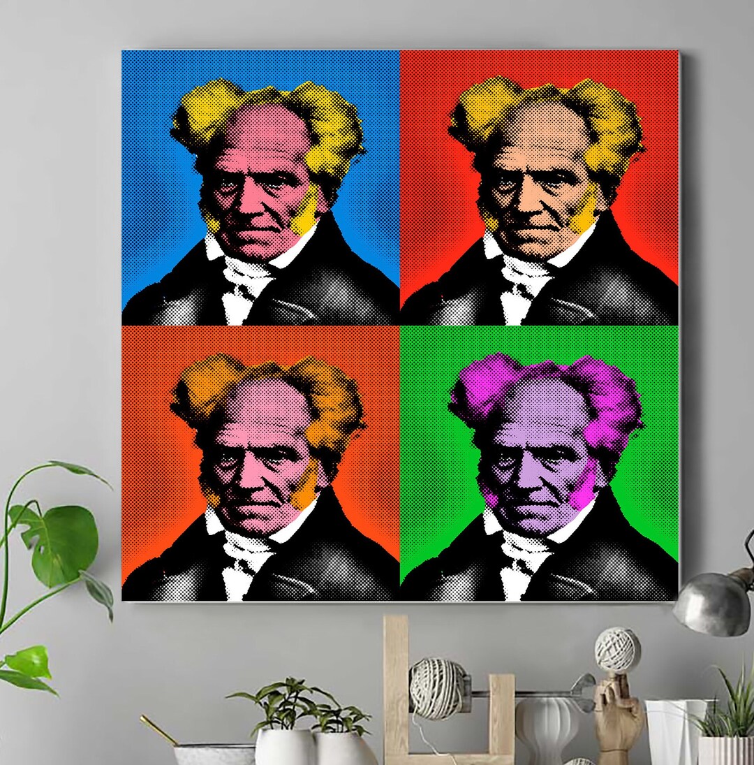 Arthur Schopenhauer in Pop Art 4 Colors Serigraphy - Karl Marx Canvas ...