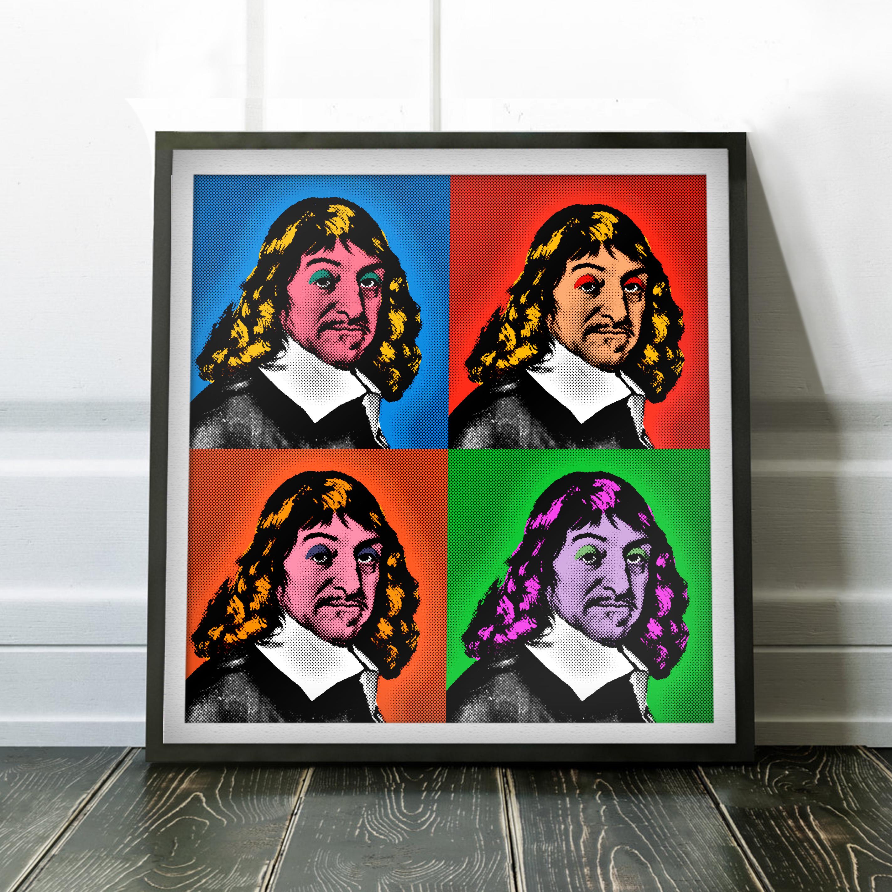 René Descartes Pop Art Portrait Print - Colorful Philosophy Wall Art - Etsy
