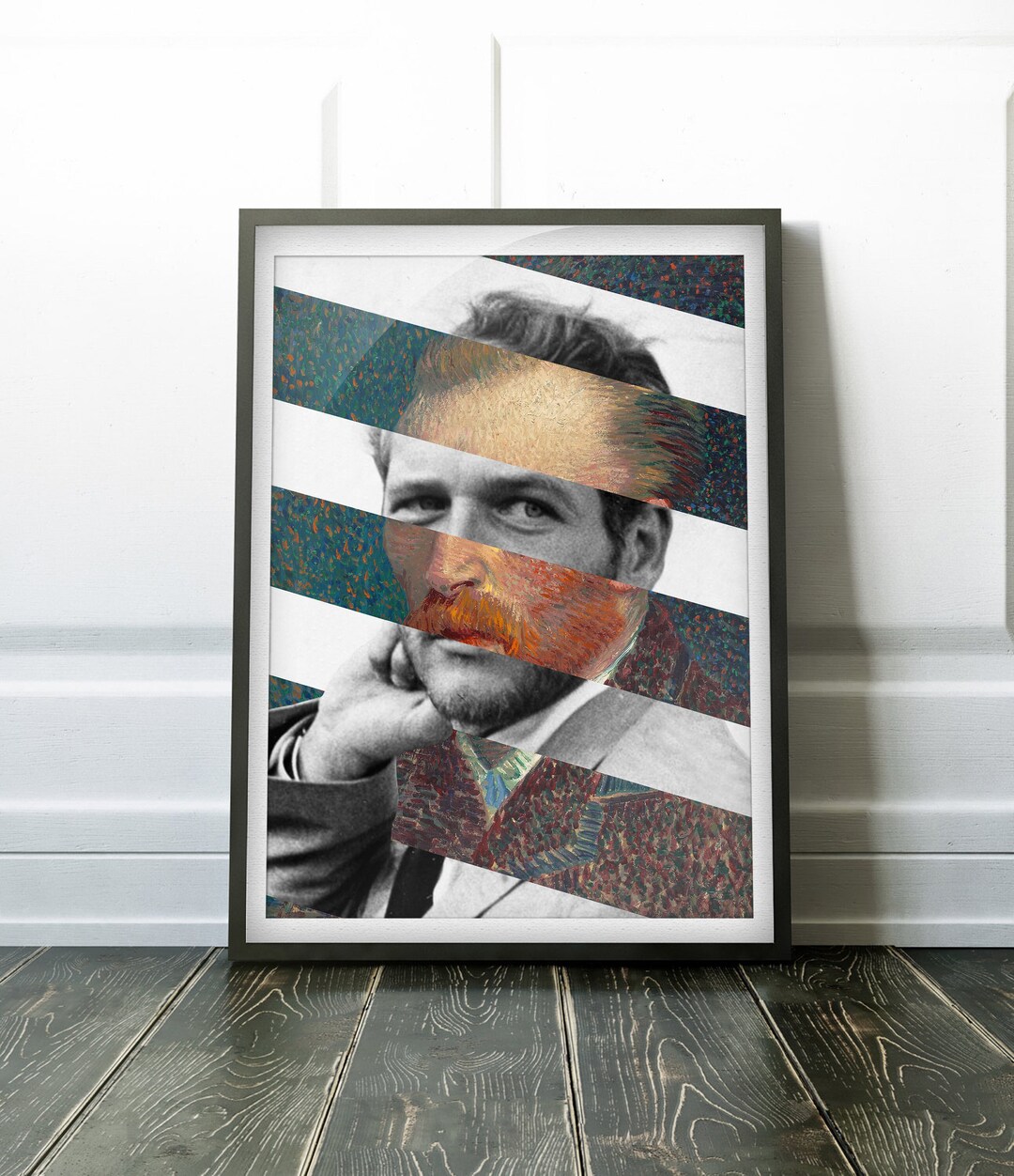 Pop Vintage Collage Art: Paul Newman Van Gogh Mashup - Etsy