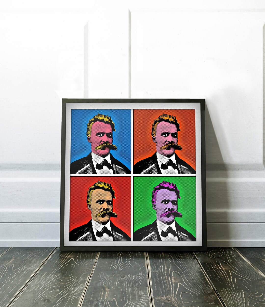 Friedrich Nietzsche in Pop Art 4 Colors Serigraphy Karl Marx Canvas ...